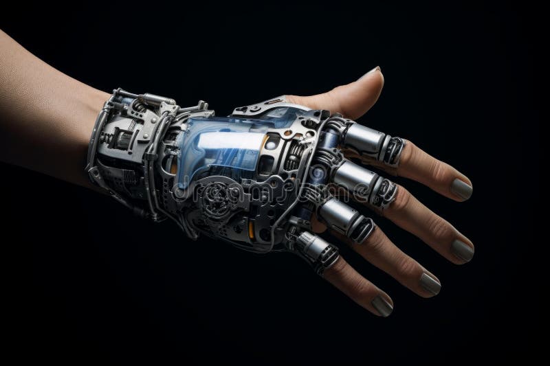 Advanced Robot Cyber Hand. Generate Ai Stock Illustration ...