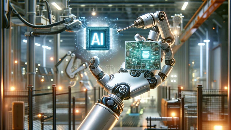 Advanced Robot in Hightech Industrial Facility Showcases Cuttingedge ...