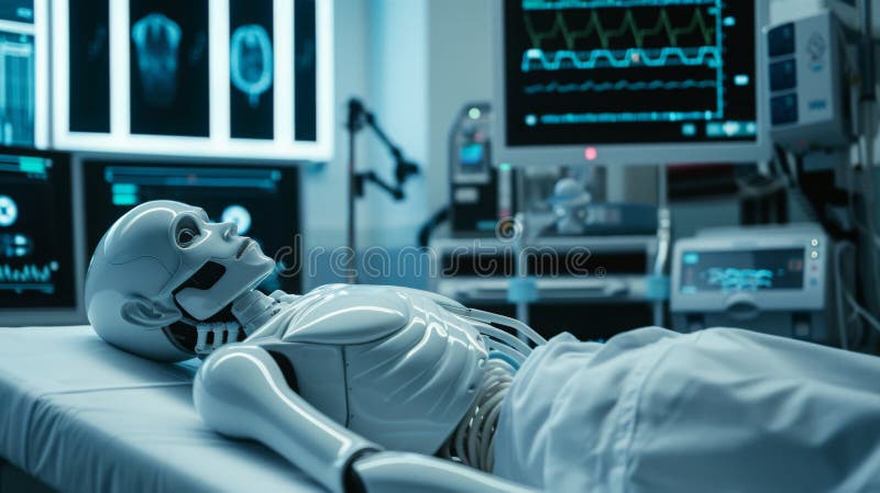 Advanced Robot Undergoing Testing in High-Tech Laboratory during ...