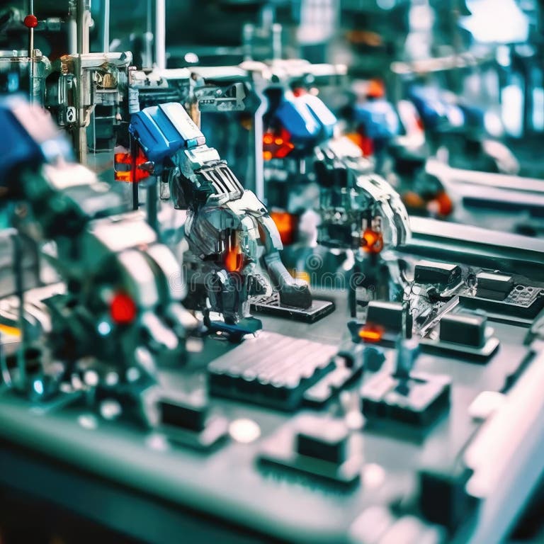 Advanced Robotic Arm Assembling Circuit Boards at a Modern ...