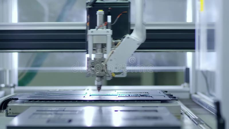 Advanced Robotic Arm Assembling Circuit Boards With Precision In Modern