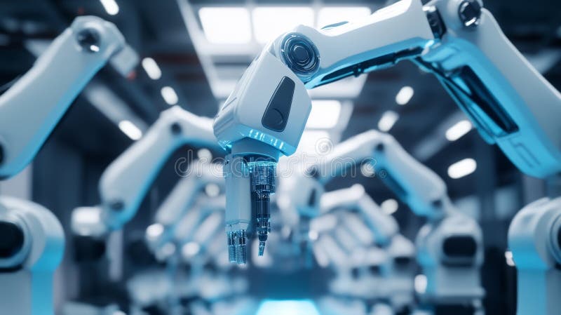 Advanced Robotic Arm Assembling High-Tech Devices with AI Power Stock ...