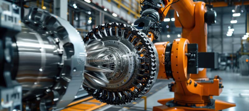 Advanced Robotic Arm Assembling Industrial Turbines in a Cutting-Edge ...