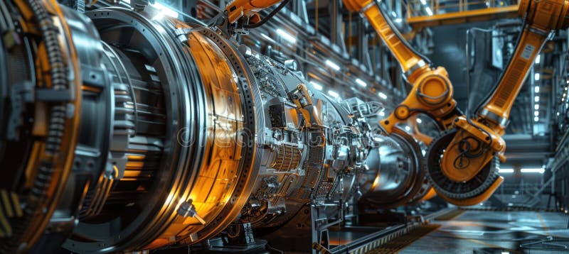 Advanced Robotic Arm Assembling Industrial Turbines in a Cutting-Edge ...
