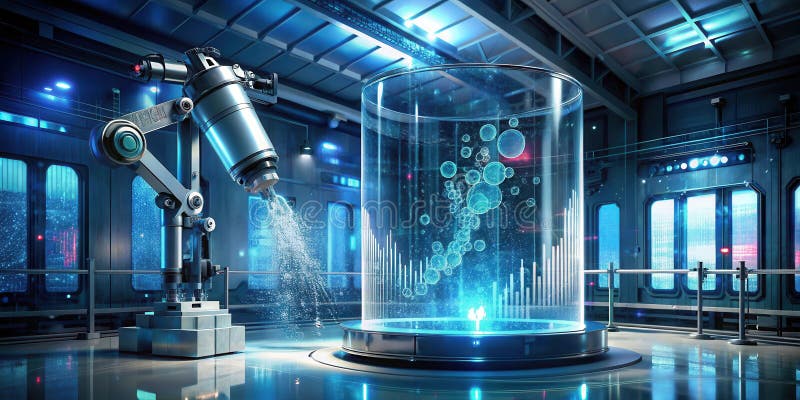 Advanced Robotic Arm Dispensing Liquid into a Transparent Cylindrical ...