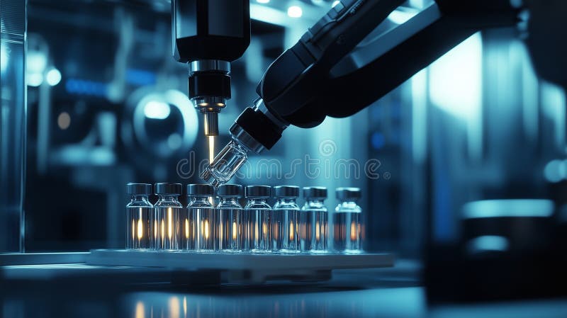 Robotic Arm Handling Pharmaceutical Vial Laboratory Stock Photos - Free ...