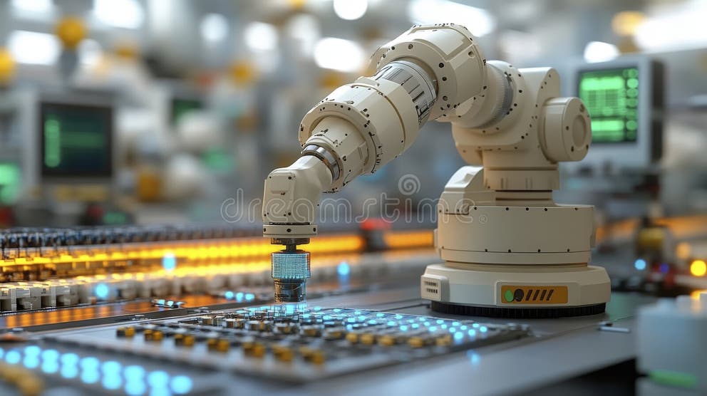 Advanced Robotic Arm Handling Component with Precision Stock ...