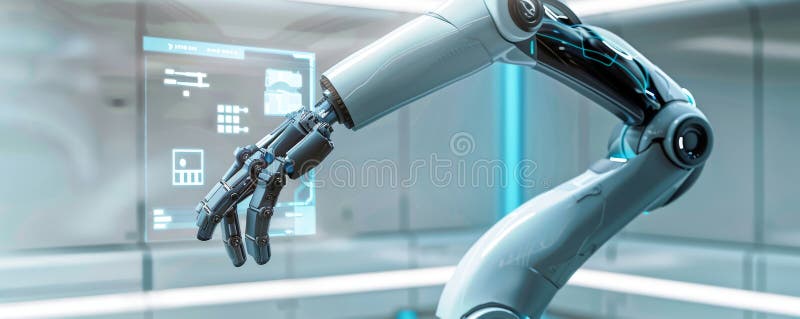 Advanced Robotic Arm in a High-tech Lab Demonstrating Precision and ...