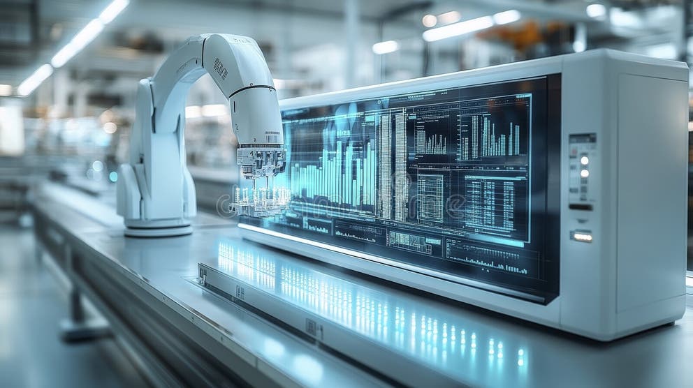 Advanced Robotic Arm Manages Digital Interfaces Adeptly Stock ...