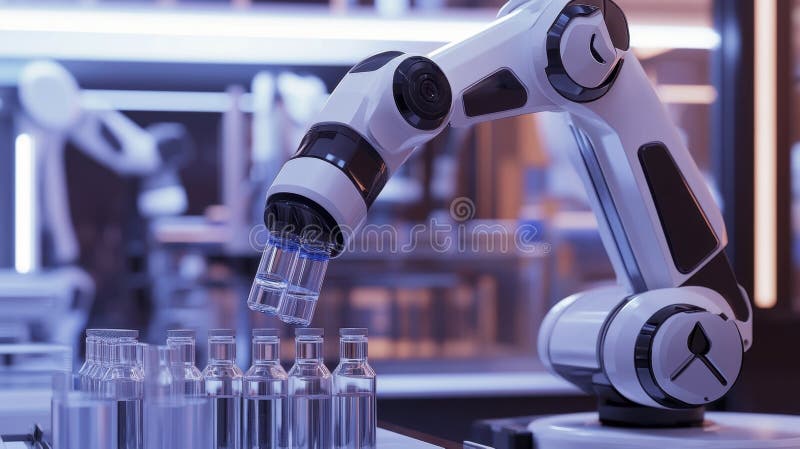 Advanced Robotic Arm in Modern Laboratory Setting Stock Photo - Image ...
