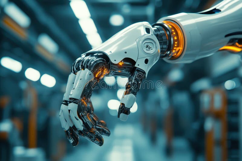 Advanced Robotic Arm in a Modern Manufacturing Facility Showcasing ...