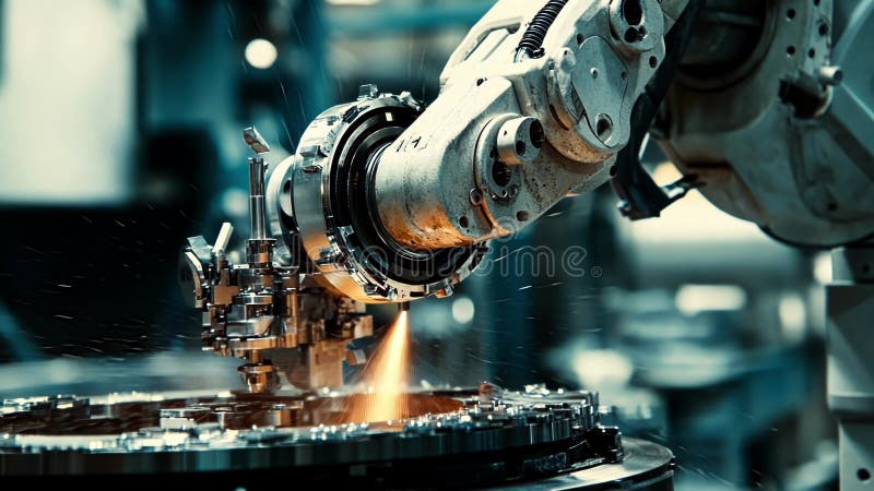 Advanced Robotic Arm Operating in High Tech Laboratory Stock Footage ...