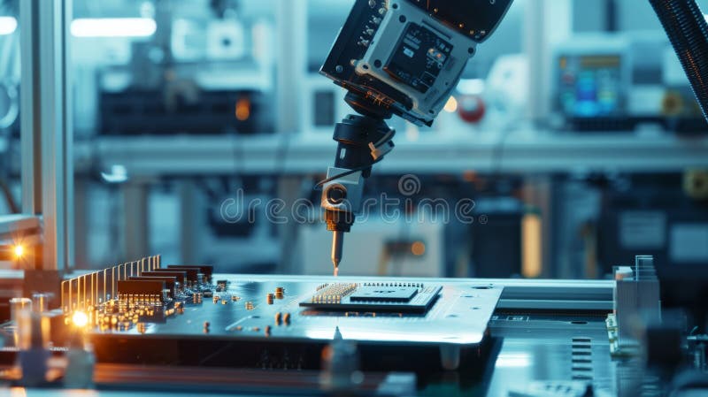 The Advanced Robotic Arm Operation.AI Generated Image Stock Image ...