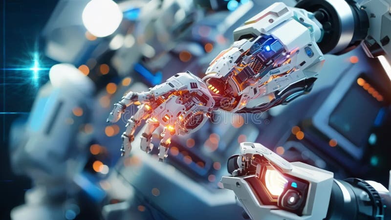 Advanced Robotic Arm Performing Precise Movements Stock Footage - Video ...