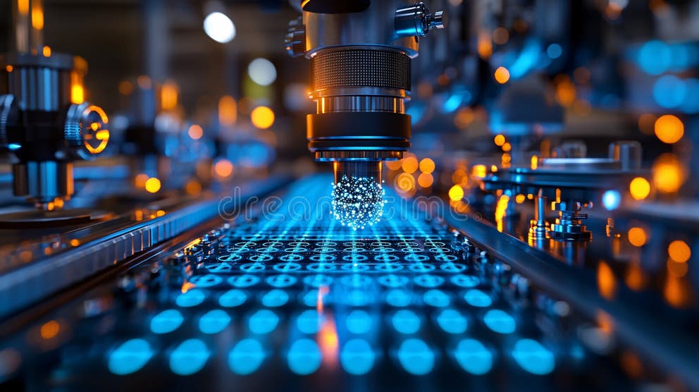 Scenes Where Precision Instruments are Operating Stock Illustration ...