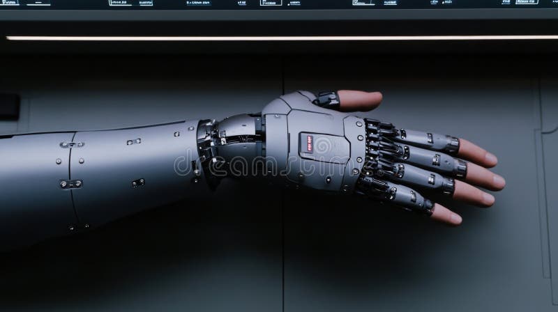 Advanced Robotic Arm with Prosthetic Design Showcased in a Modern ...