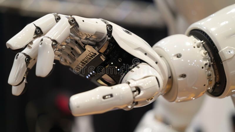 Advanced Robotic Arm Technology Close-Up Detail Stock Photo - Image of ...
