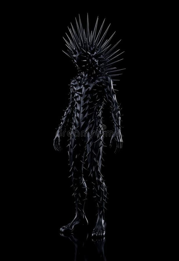 Advanced Robotic Armor with Spikes Stock Illustration - Illustration of ...