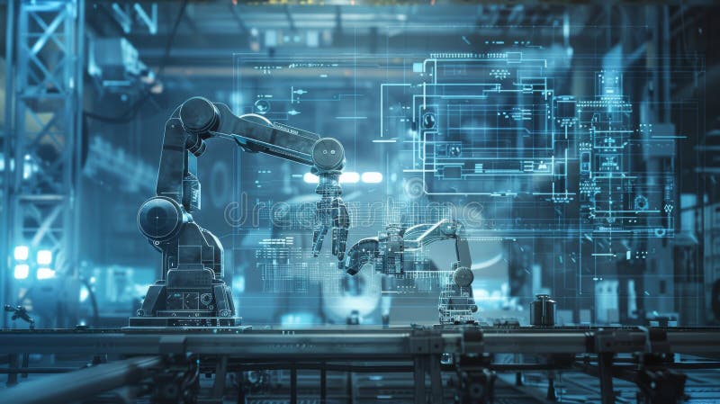 Advanced Robotic Arms Working Collaboratively in a Futuristic ... Advanced Robotic Arms Working Collaboratively in a Futuristic ...