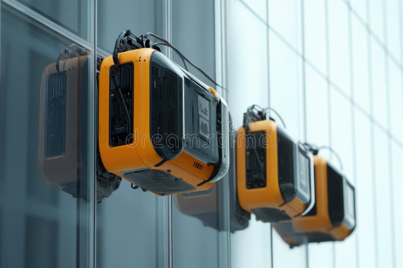 Advanced Robotic Devices Performing Maintenance on a High-rise Building ...
