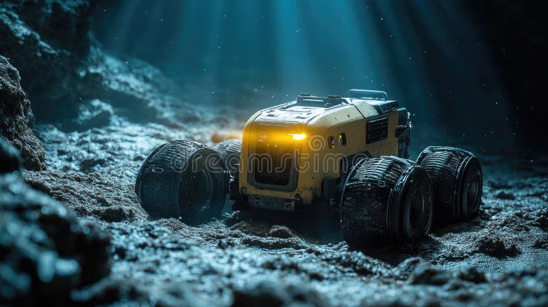 Advanced Robotic Explorer in Deep Waters Stock Image - Image of ...