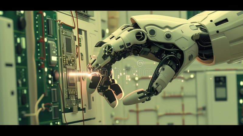 Robotic Hand Assembling Electronic Circuit Board Stock Photos - Free ...