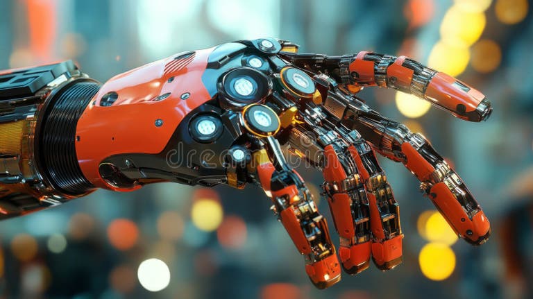 Advanced Robotic Hand Design Futuristic Technology Stock Illustration ...