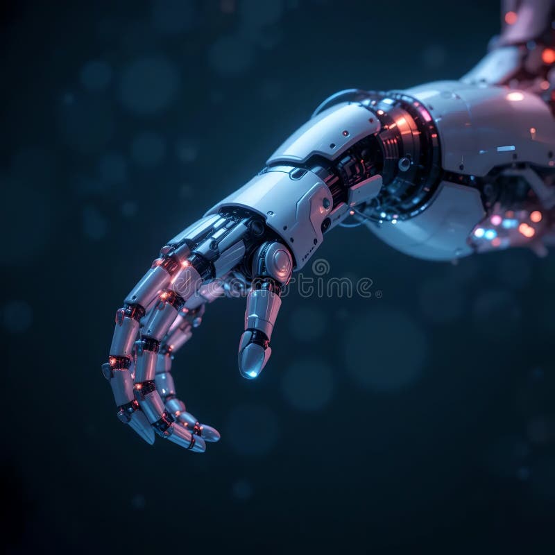 Advanced Robotic Hand Design Stock Illustration - Illustration of ...