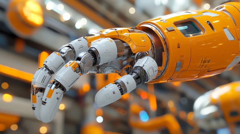 Advanced Robotic Hand Design Showing Dexterity and Precision Stock ...