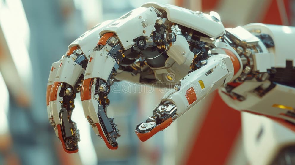 Advanced Robotic Hand Detailed Mechanical Design Stock Illustration ...