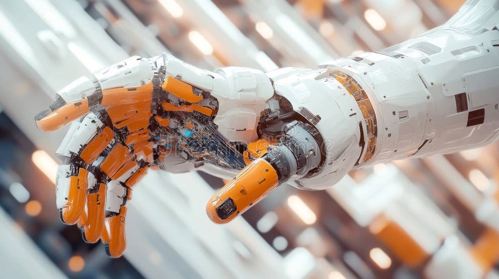 Advanced Robotic Hand Detailed Mechanical Design Stock Illustration ...