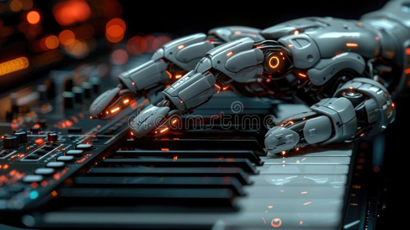 Advanced Robotic Hand Resting on Keyboard Stock Photo - Image of ... Advanced Robotic Hand Resting on Keyboard Stock Photo - Image of ...