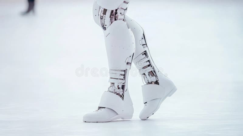 Advanced Robotic Legs Glide Across a Smooth Ice Surface, Embodying the ...