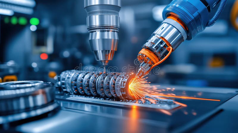 Advanced Robotic Machining Techniques in an Automated Workshop Stock ...