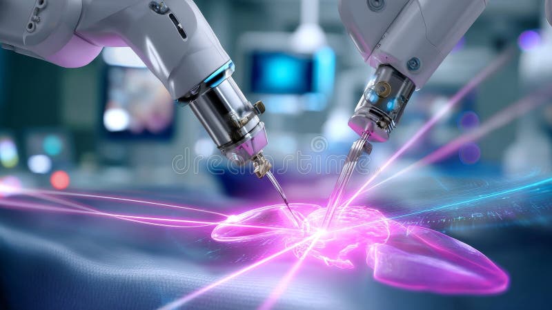 Advanced Robotic Surgery with Precision Lasers on Futuristic Medical ...