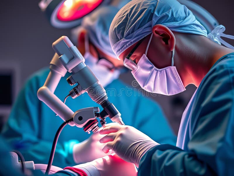 Advanced Robotic Surgery a Realistic AIGenerated Image of a Surgeon ...