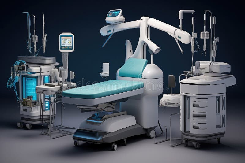 Advanced Robotic Surgical Equipment Stock Illustration - Illustration ...