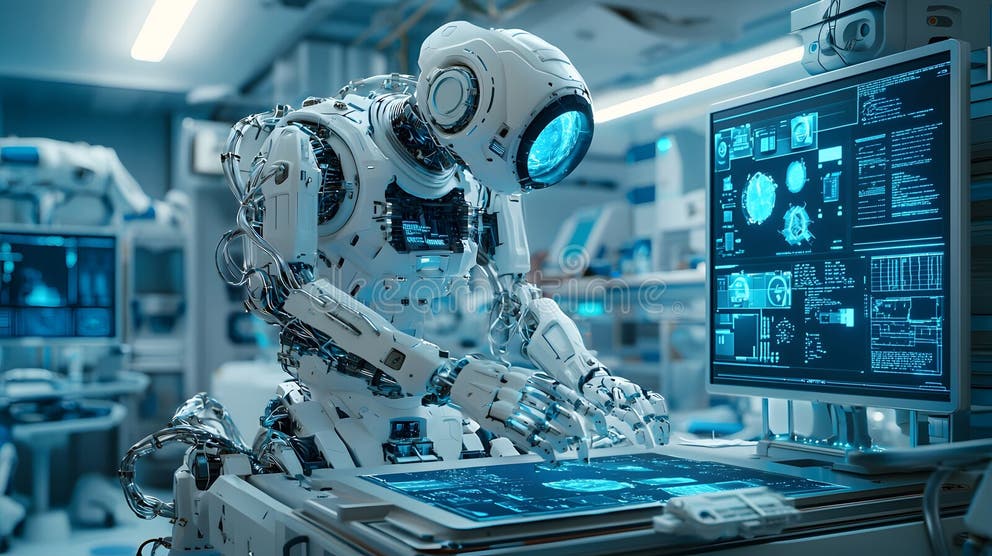 Advanced Robotic System Interacting with Futuristic Medical Interface ...