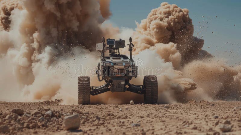Advanced Robotic Vehicle Navigates through a Dust Storm in a Desert ...