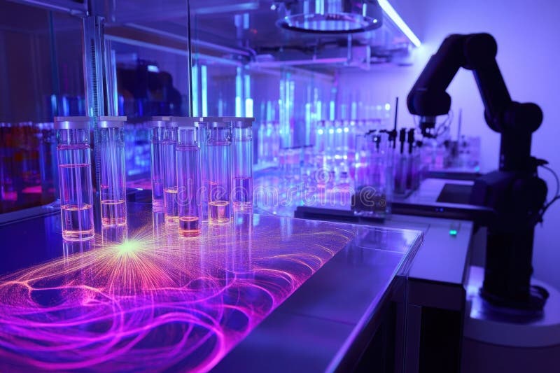 Advanced Robotics and Lighting in a Modern Laboratory Conducting ...