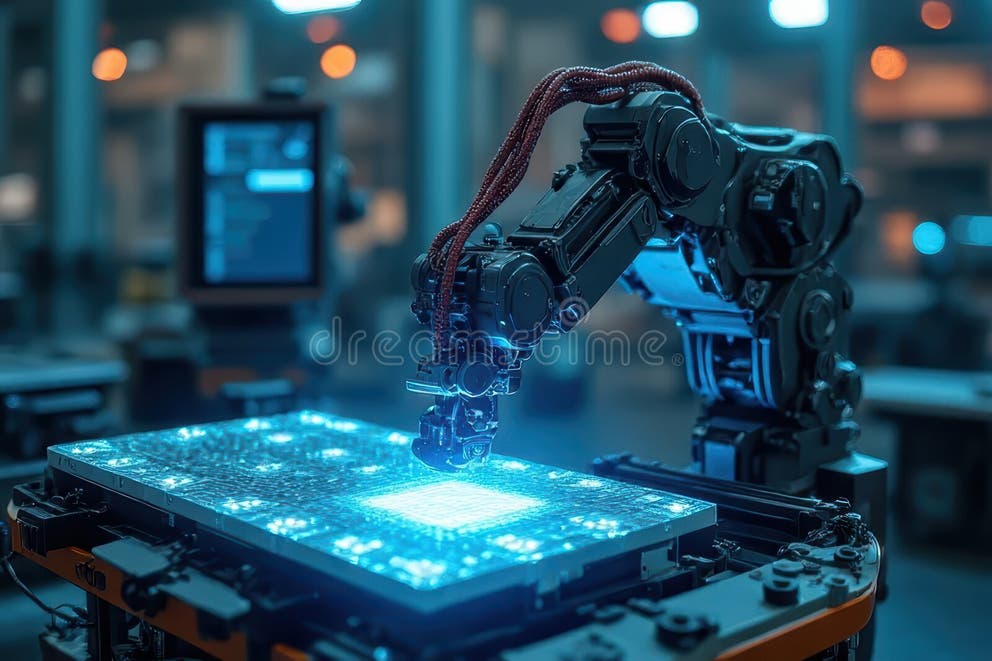 Advanced Robotics Management in Operation Stock Illustration ...