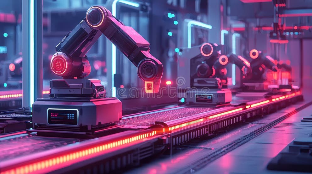 Advanced Robotics in Manufacturing Factory High-tech Environment ...