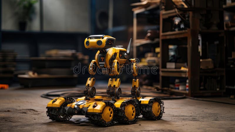 Advanced Robotics: a Modern Robot Dog Prototype Displayed in a High ...