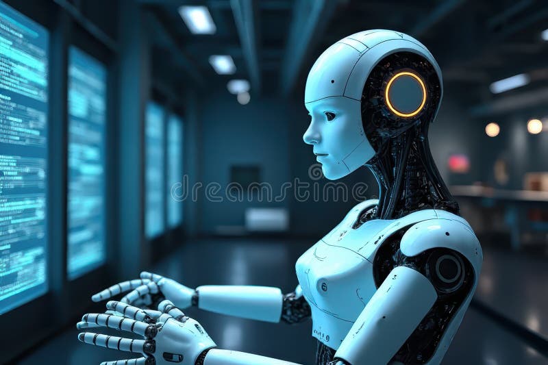 Advanced Robotics Simulation without Human Interference Stock ...
