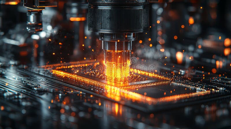 Advanced Robotics in Surface Mount Technology Soldering Stock ...