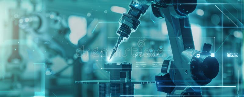 Advanced Robotics Technology at Work in a Futuristic Industrial Setting ...