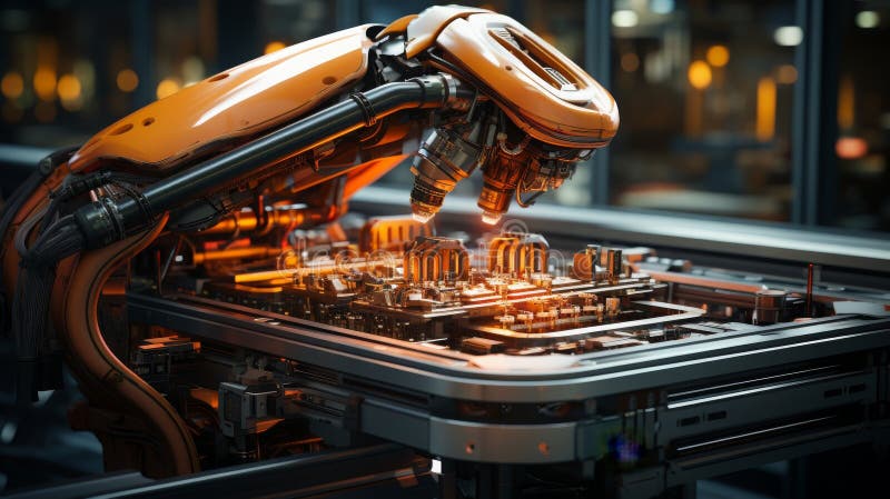 Automated Robotic Assembly Line Actively Constructing Spacecraft Components in a High-tech ...