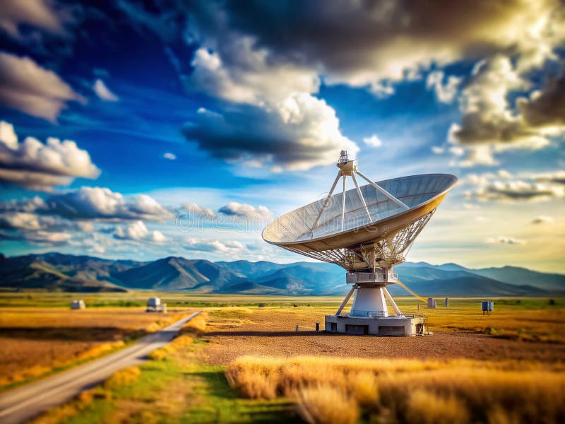 Advanced Satellite Dish Technology in a Majestic Mountain Setting ...