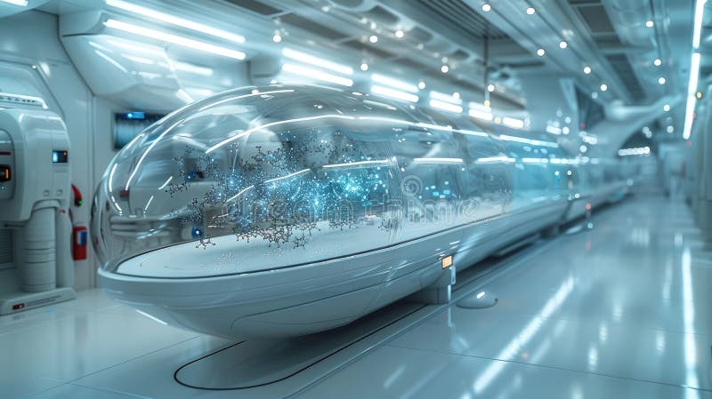 Advanced Science Capsule in Futuristic Research Facility Stock Photo ...