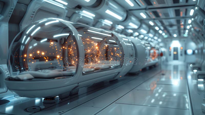 Advanced Science Capsule in Futuristic Research Facility Stock Image ...